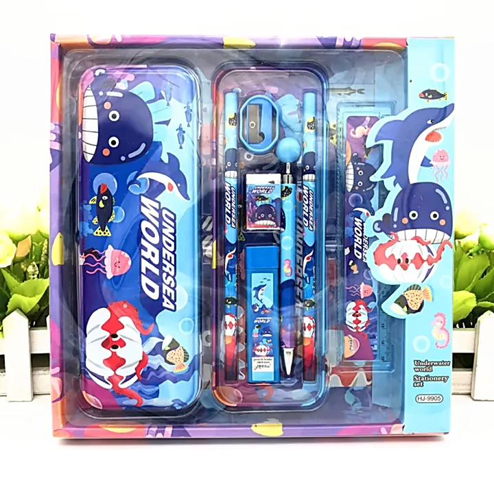 Hot Sales Stationery Set Cartoon Stationery 7-piece Set Student Back ...