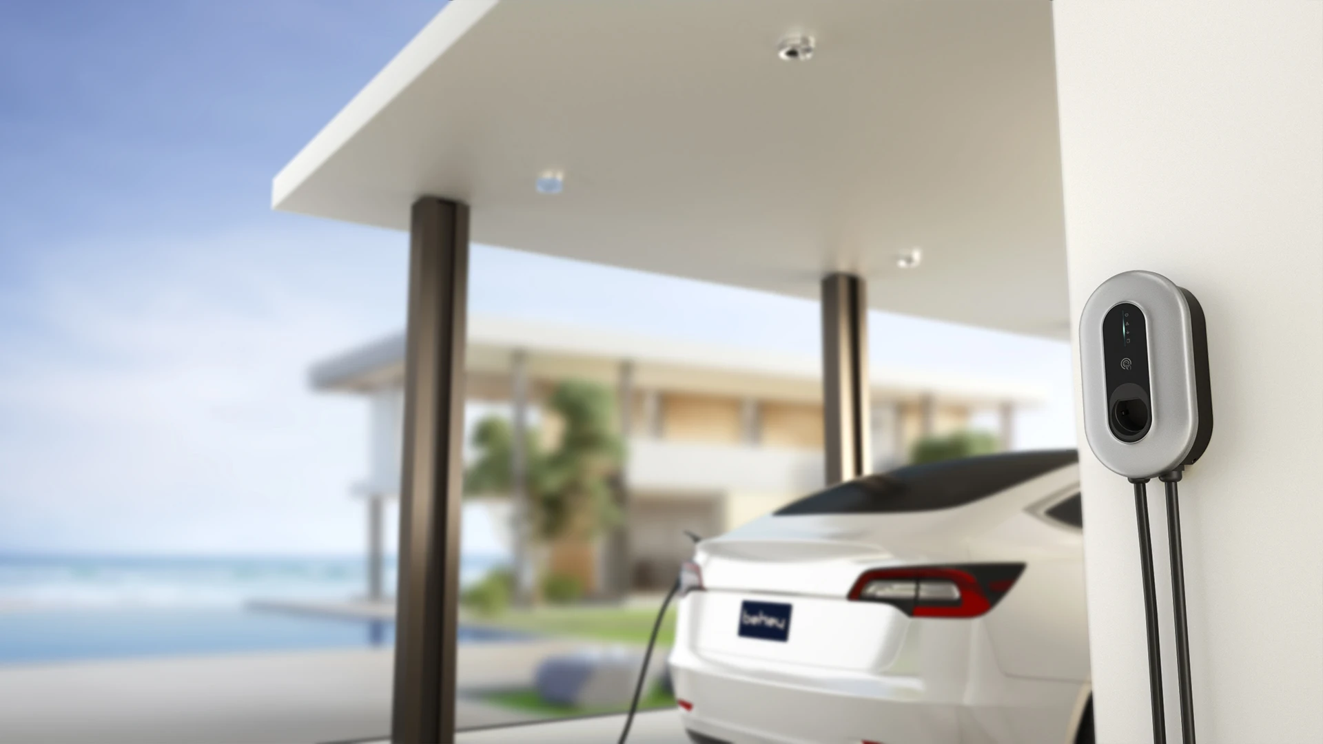 Home Smart Electric Vehicle (ev) Charger,48 Amp Level 2 Evse,Indoor ...