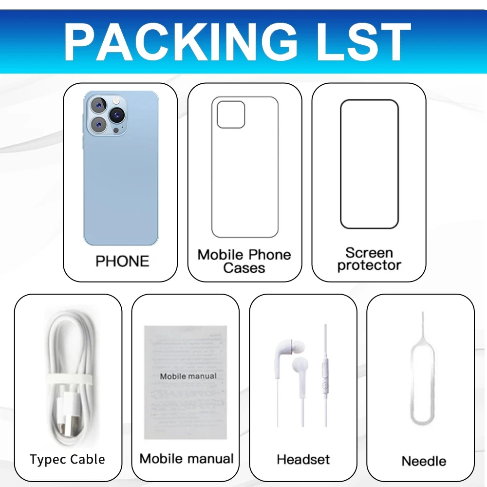 New I15 Pro Max Android 12 Sports Waterproof Smartphone 16+512gb 5g ...