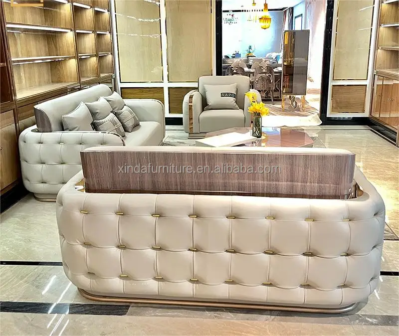 Customizable Furniture - Tufted Button Sofa Set 7 Seater