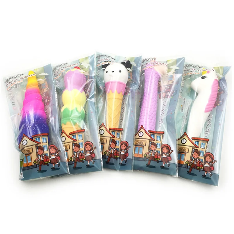 Custom Squishy Factory Cat Ice Cream Panda Squishy Pen Toppers Pu Foam ...