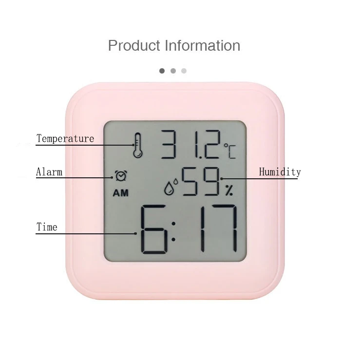 New Simple Desk Temperature and Humidity Meter with Magnet Baby Room ...