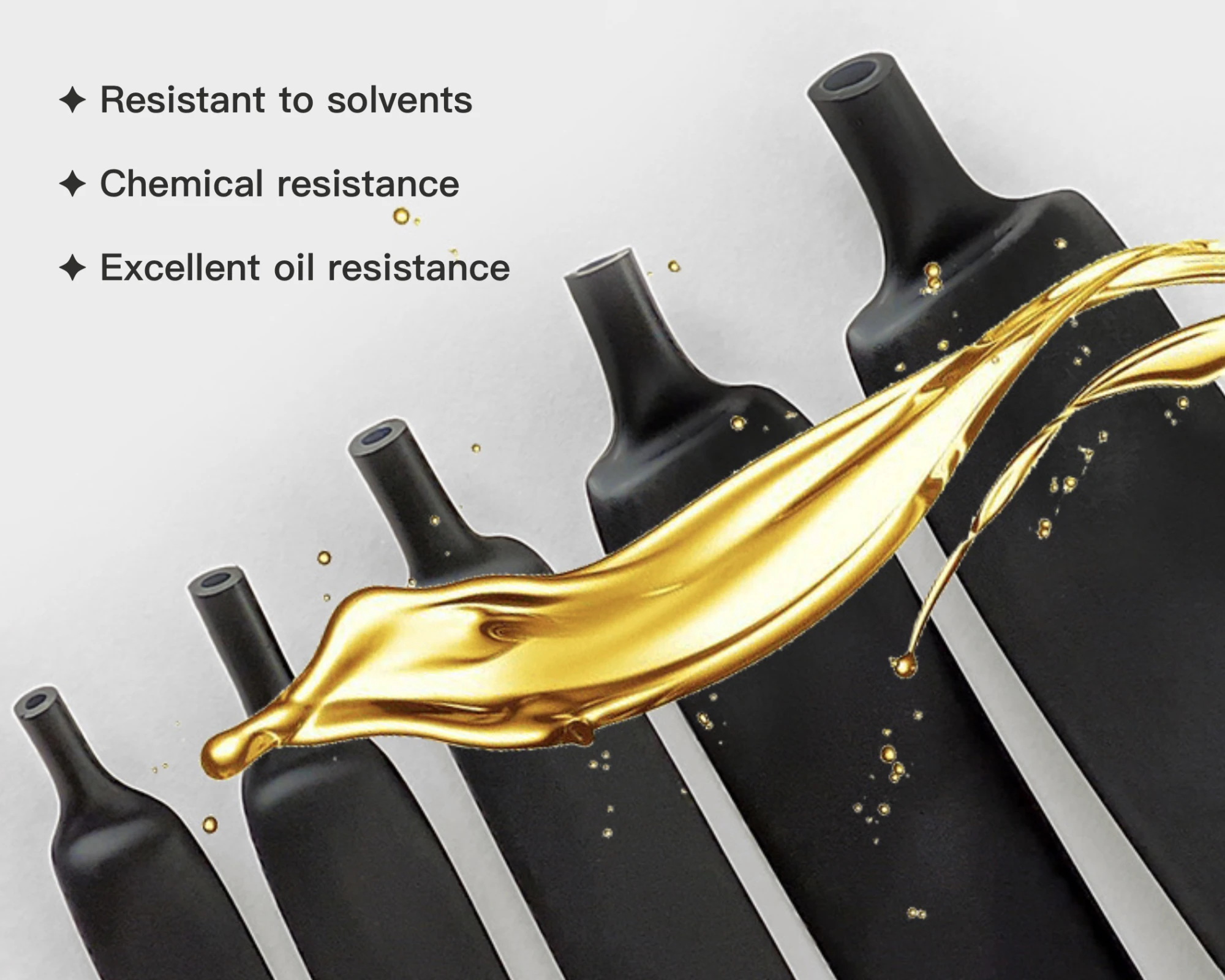 WWC 1/8 "3/8" 1/2 "3/4" 1 "2" Viton 수정 열 수축 튜브 블랙 Fluoroelastomer 튜브 2: ...