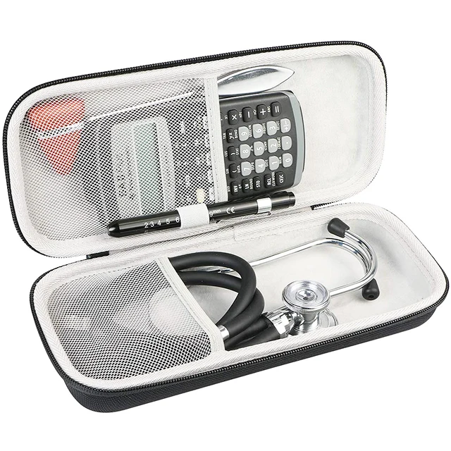 Portable Hard Eva Stethoscope Carrying Case With Mesh Pockets Medical ...