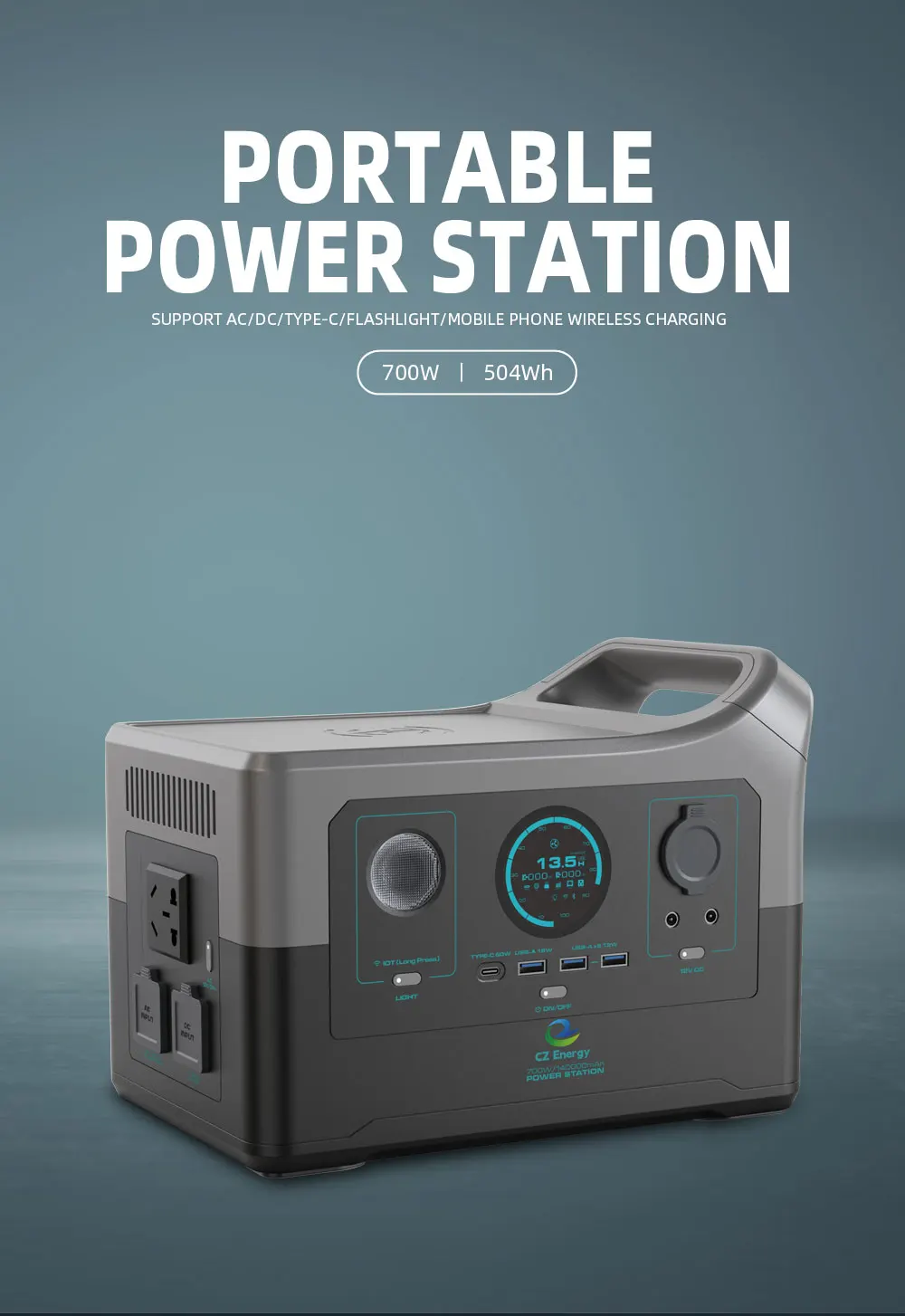 700w Solar Generator Lithium Battery Emergency Energy Storage Solar ...