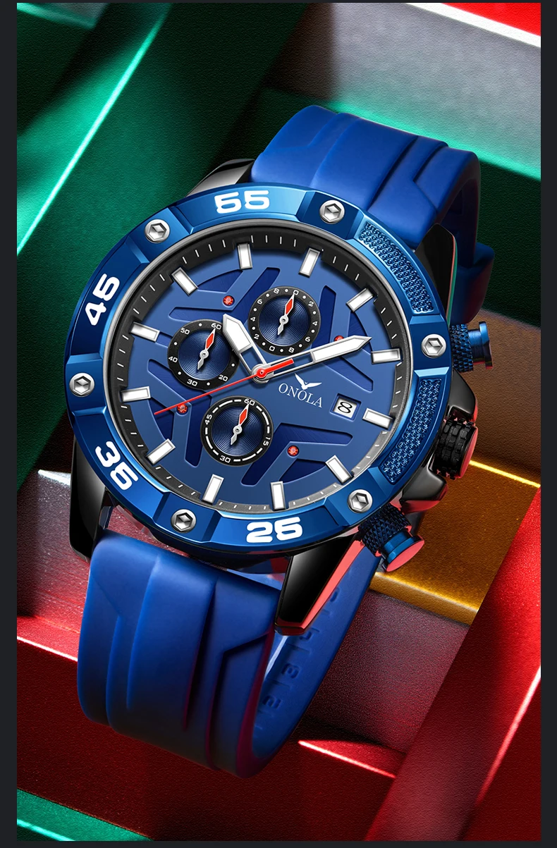 ONOLA 6851 Luxury Chronograph Watch - Fashionable & Luminous