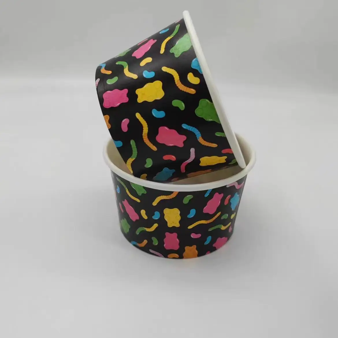 Custom Yogurt Packaging Boxes Frozen Sundae Gelato Container With Lid ...