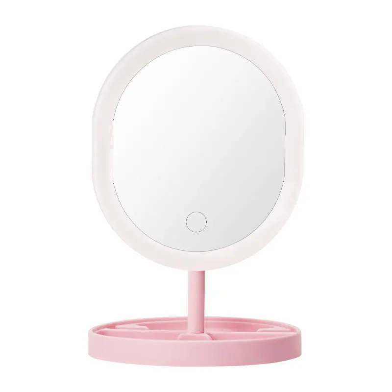 New Design Cute Desktop Vanity Makeup Mirror Stand Illuminated Cosmetic ...