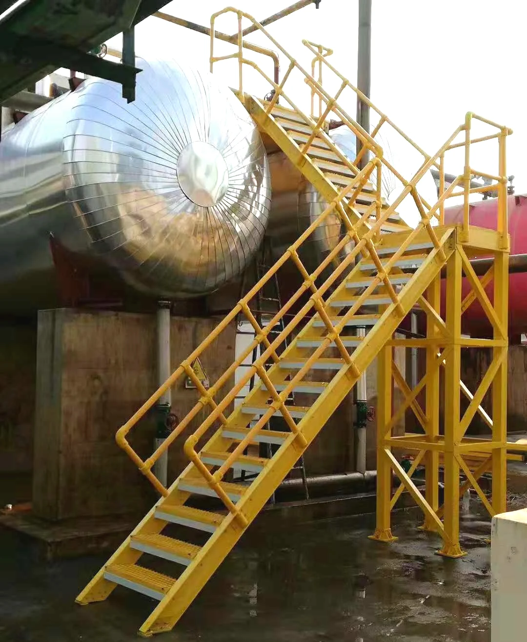 Chemical Resistant Insulated Frp Platform Walkway Stairs Steps Grating ...