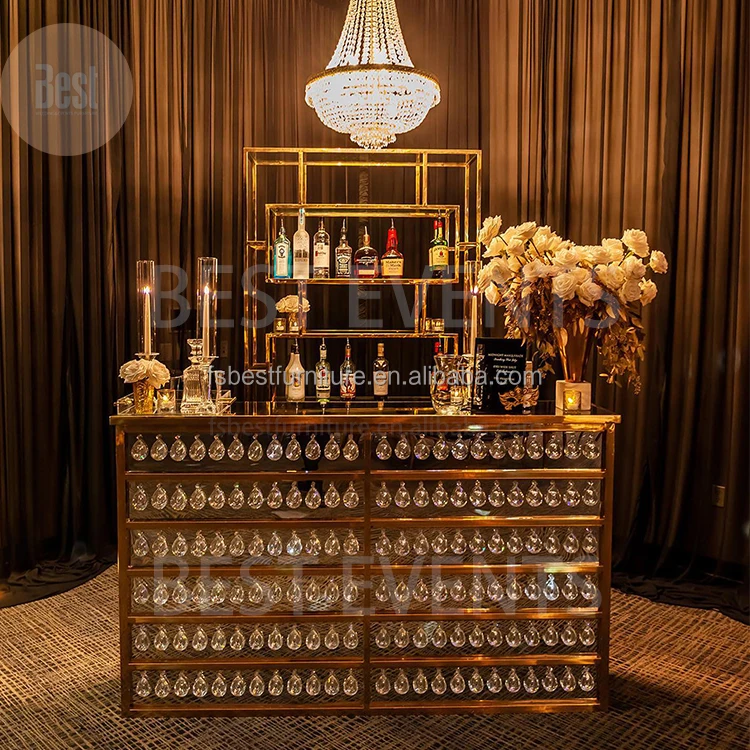 Modern Luxury Crystal Gold Bar Pendant Hot Selling Events Hire Outdoor ...