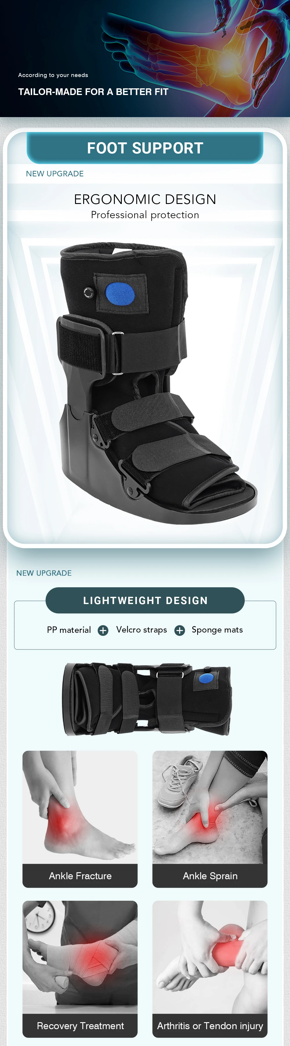 Orthopedic Air Walker Boots Fracture CAM Air Walking Boots Brace ...