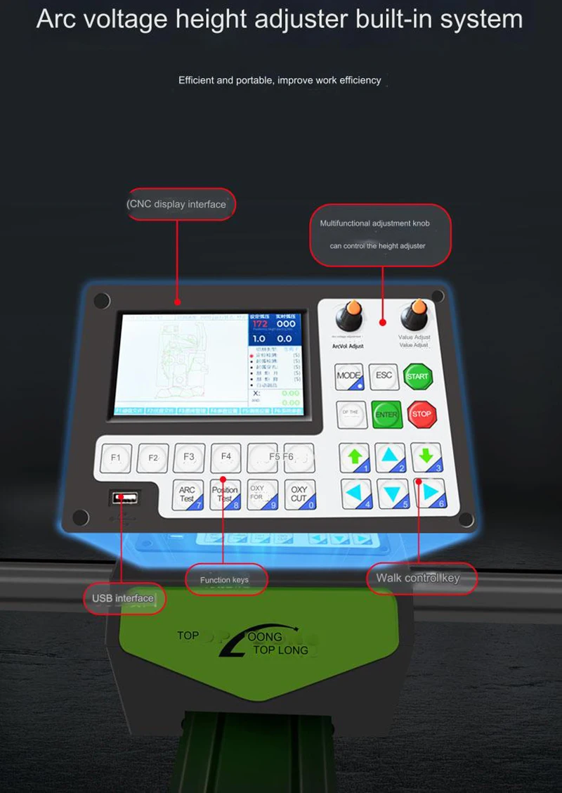 Mini CNC Plasma Cutter Machine Sheet Metal Cutting F2100K Built in ...