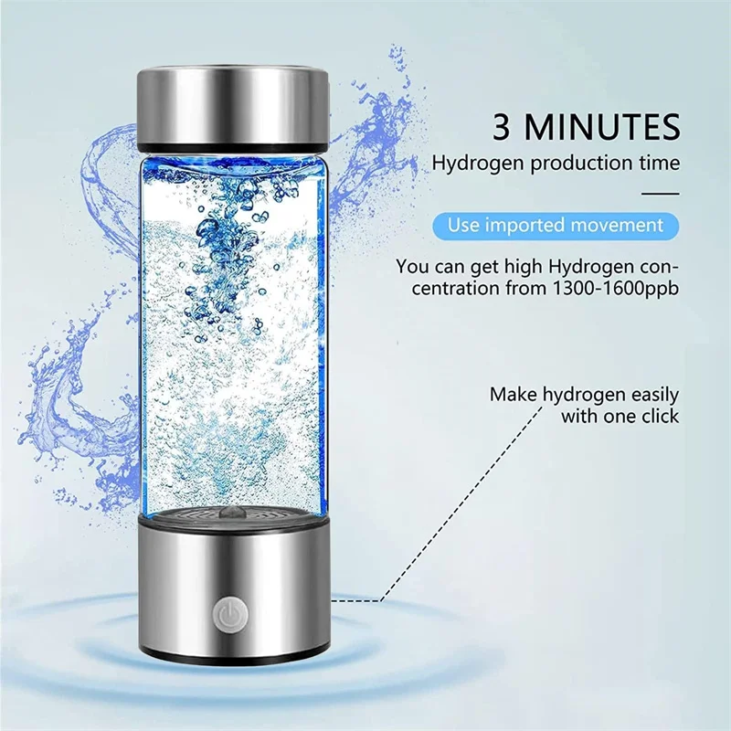 Portable Glass Cup Hydrogen Water Generator Ionizer Machine Hydrogen ...