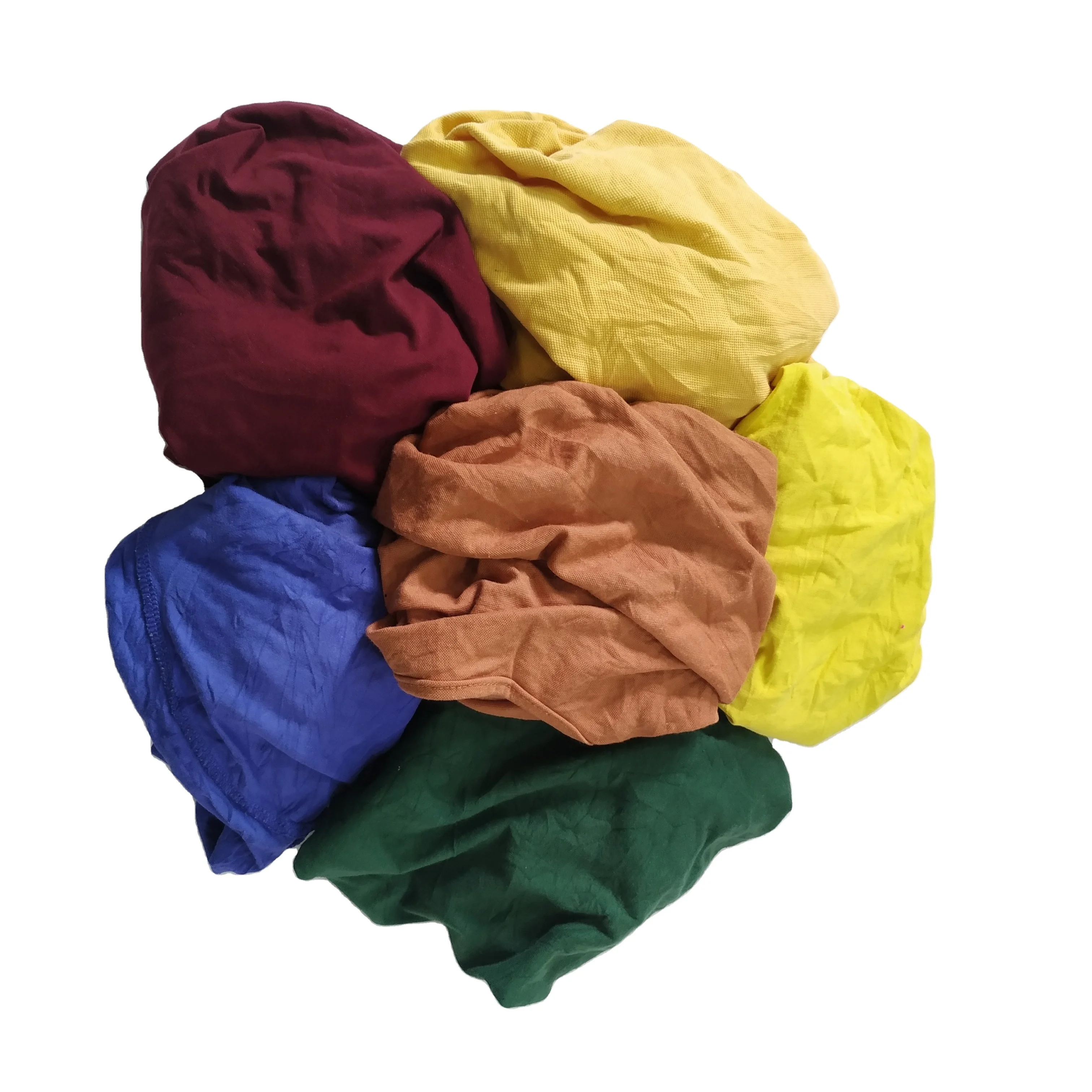High Quality 10kg Bale Package Color Cotton Rags for Industrial Use