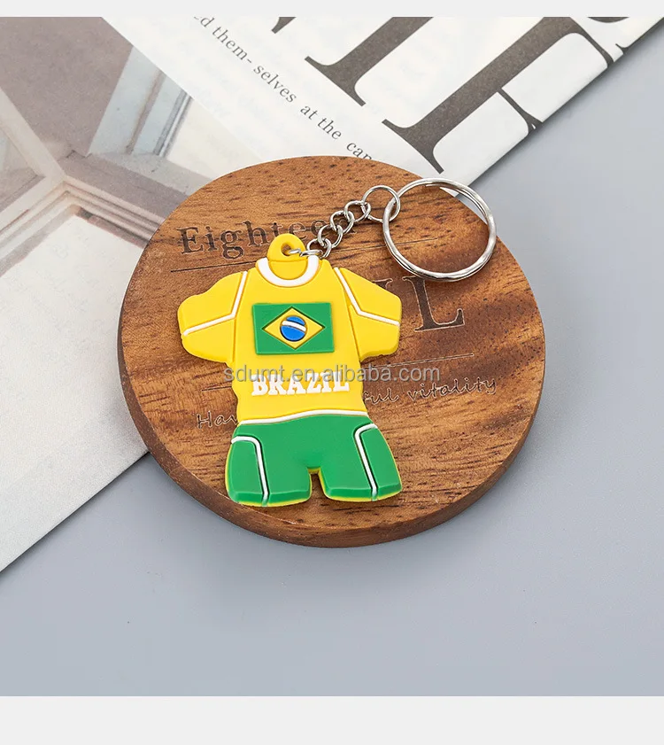 Custom Pvc Keychain Accessories Key Ring Gifts For Soccer Football Fans ...