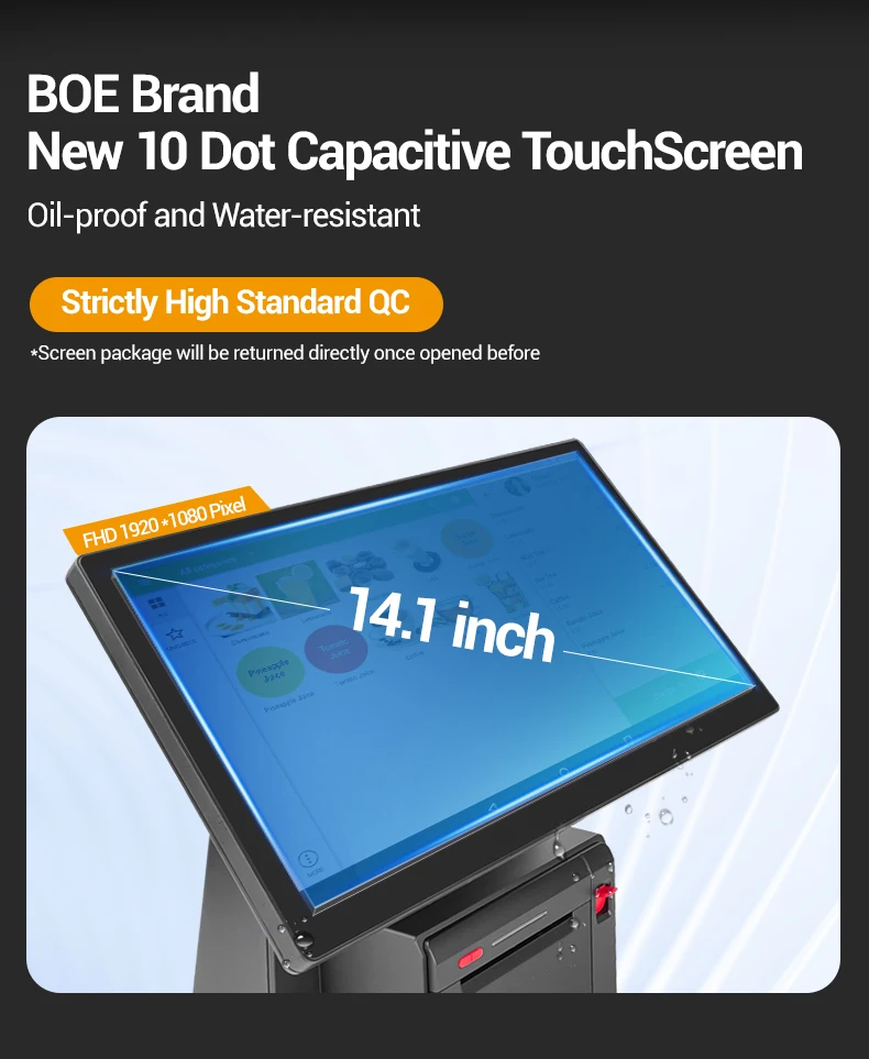 14'' Touch Screen POS System for Small Business - Windows/android
