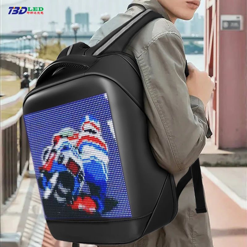 Colorful Promotion Led Backpack Dynamic Led Screen Display 3d Backpack ...