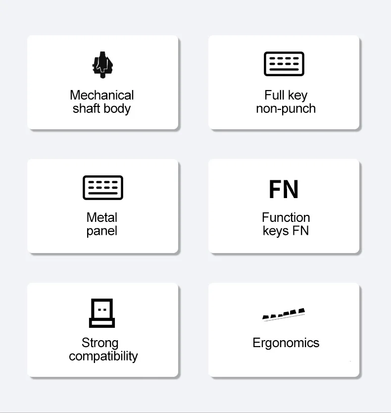 Aula F3287 Wired Mechanical Keyboard 87 Keys Cool Light Gaming Keyboard ...