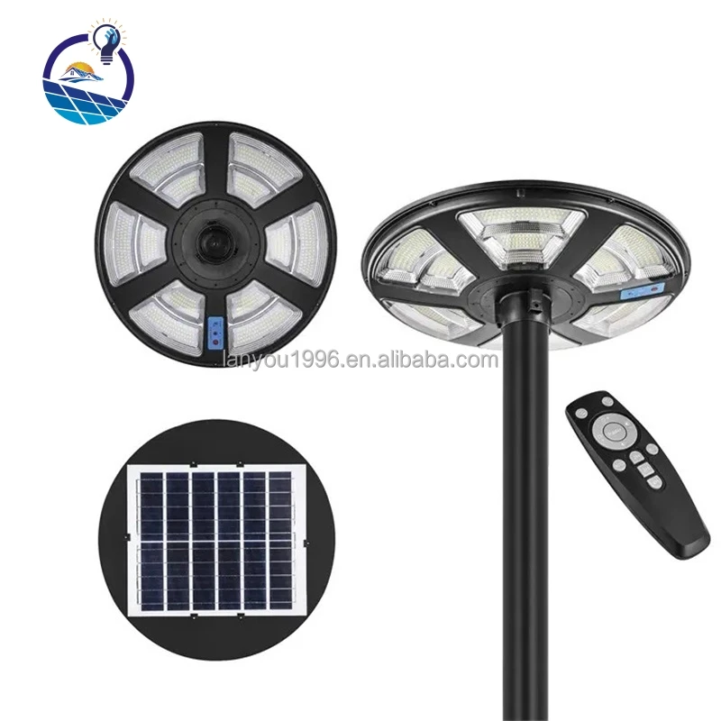 1000W 2000W Round LED Solar Powered UFO Street Light 360 Wide Angle ...