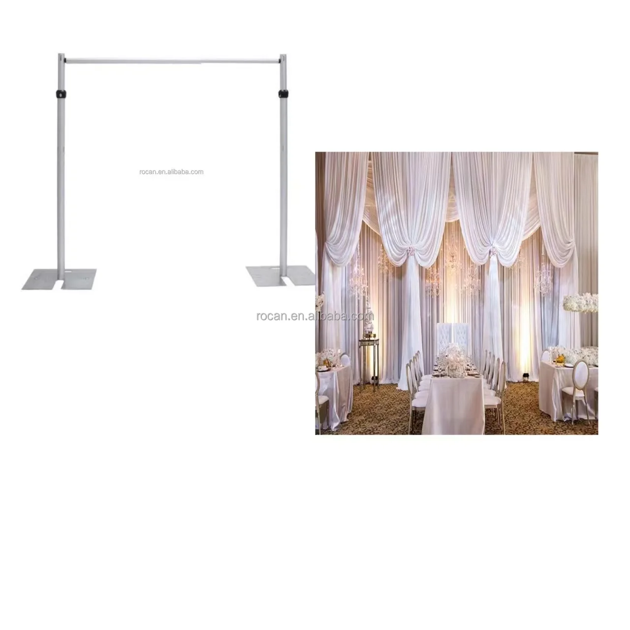 Adjustable Exhibition Booth Pipe And Drape Backdrop Stand Outdoors ...