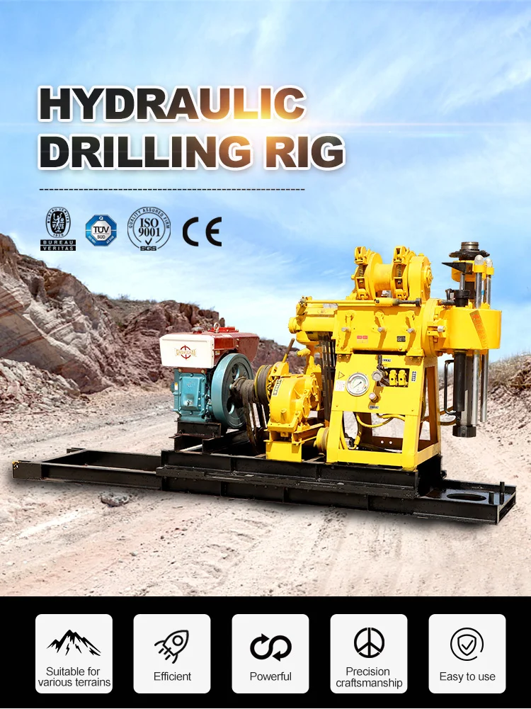 Mining Portable Hydraulic Crawler Drilling Rig - 160m Depth