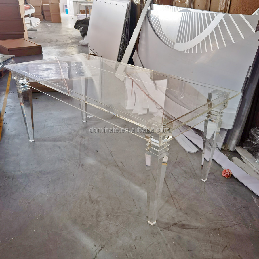 Modern Round Transparent Event Party Crystal Acrylic Dining Table