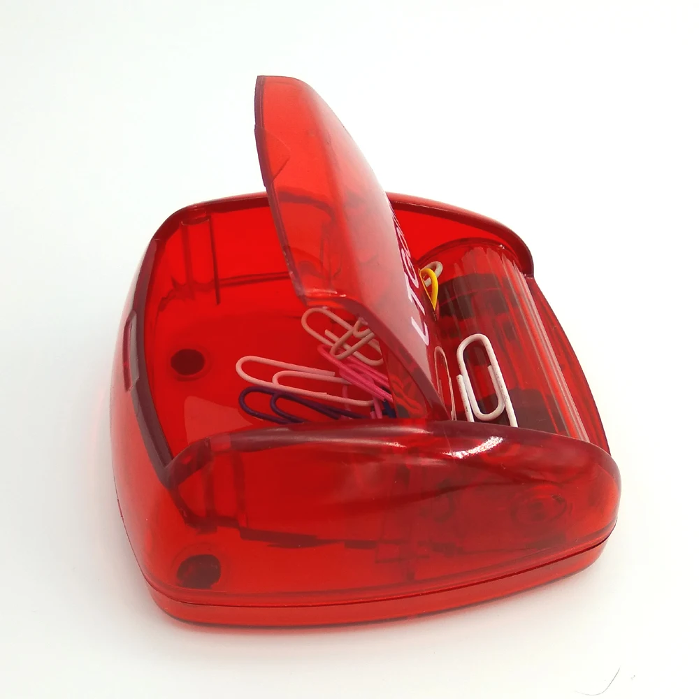 Plastic Rolling Clip Holder Paper Clip Dispenser With Rotating Magnet ...