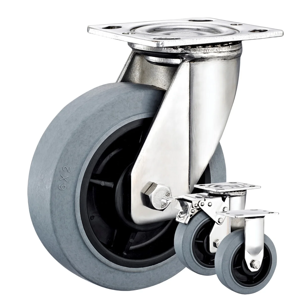 S-s Heavy Duty Conductive Wheel Stainless Steel Anti Static Caster Esd ...