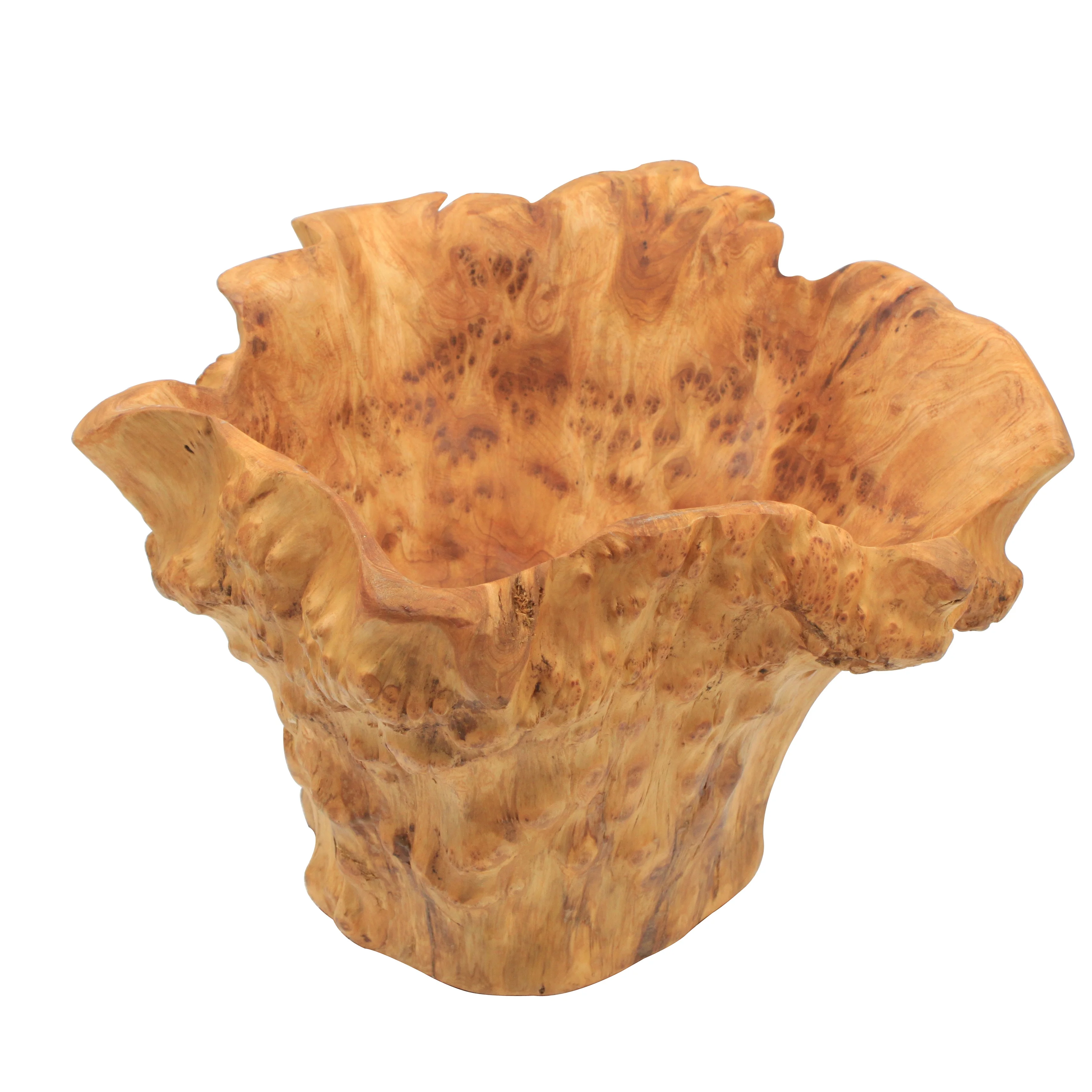 Extra Large Wooden Planter Wooden Fruit Bowl Cedar Root Carving Bowl ...