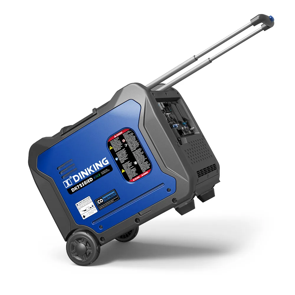 Dinking 7.25kw Dual Fuel Silent Easy Move Gasoline Power Backup Remote ...