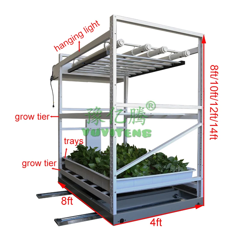Plant Hydroponic Growing System Vertical Grow Rack WIth Fan