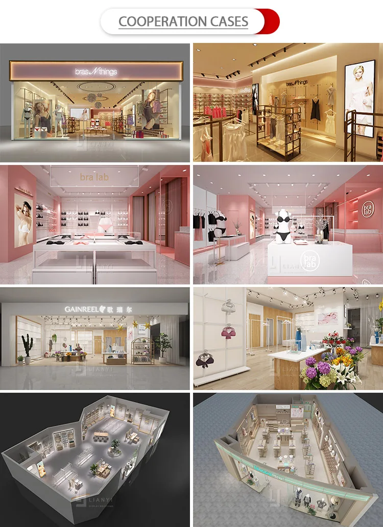 Lingerie Store Design - Elegant Display Racks for Bras & Underwear