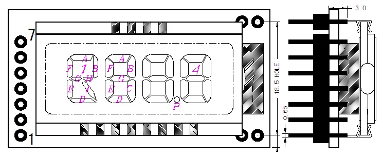 Rs232 Spi I2c Serial Device 7 Segment Lcw Price Cob Monochrome Mono Transparent Led Pcb Mini ...