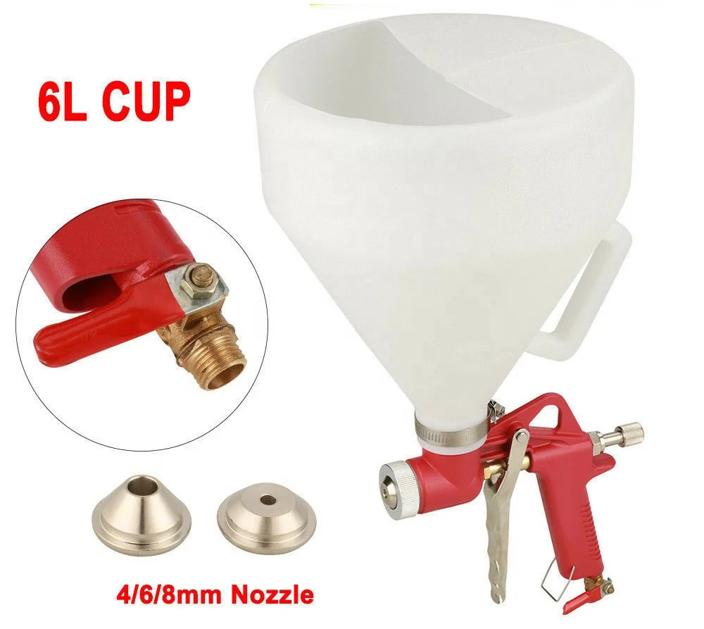 Sicopro Air Red Blue Hopper Spray Gun Texture Plastic Cup 4500 Ml 4mm ...