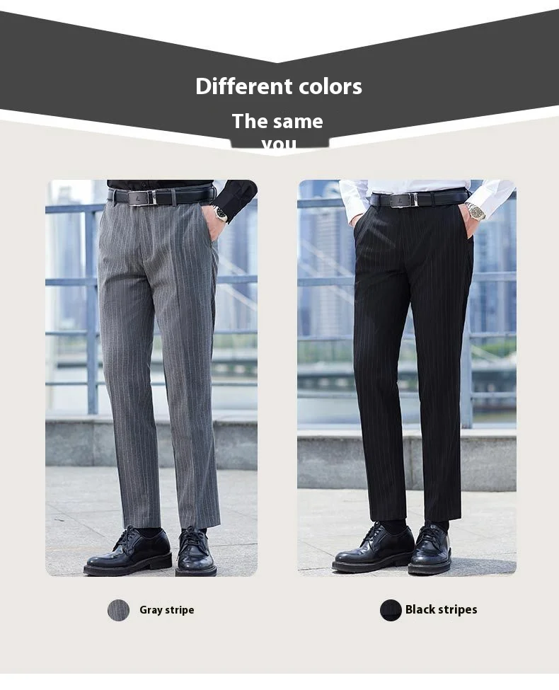Custom Logo High Quality Slim Straight Fashion Suit Pants for Men ...