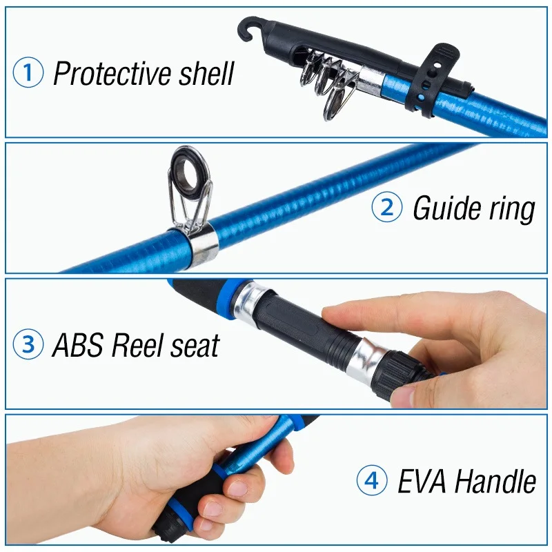 Ultra-short Casting Telescopic 1.8m Fishing Sea Carbon Lure Fishing Rod ...