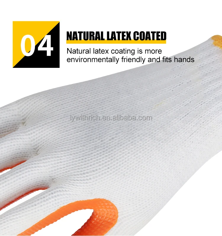 Hand Gloves Laminated Rubber Palm Gloves Latex Coated Diamond Pattern ...