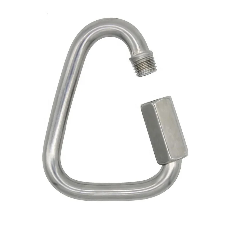 Custom Marine Grade Triangle Quick Connector Ring Carabiner Clip Chain ...