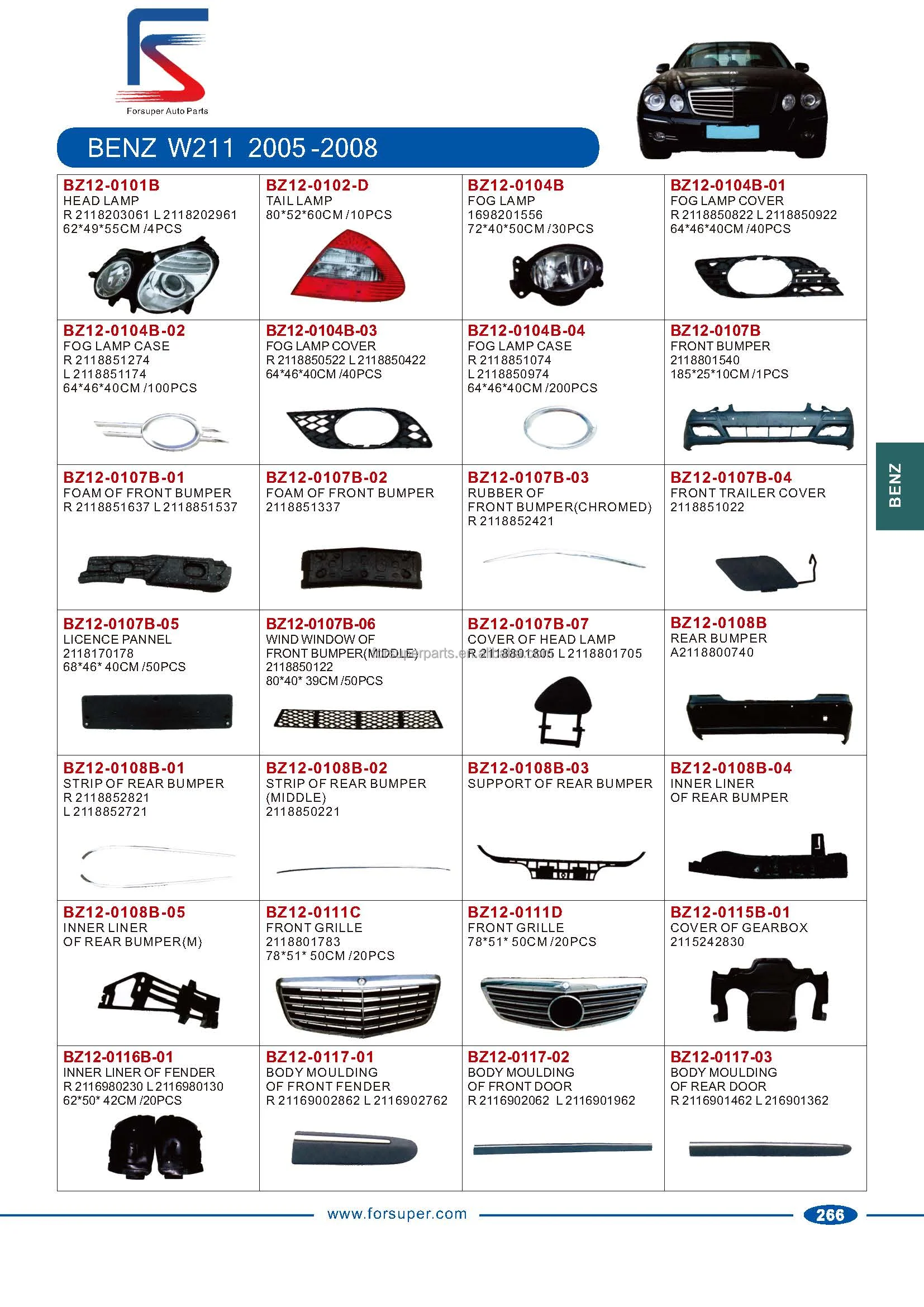 Front Grille For Benz W211 2005-2008 Auto Parts 2118801783 - Buy For ...