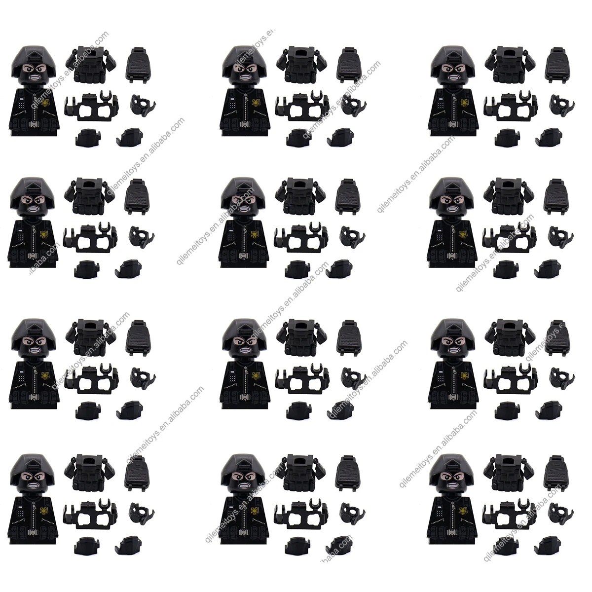 12pcs/lot WW2 Mini Military Figures Building Blocks Set Reloading ...