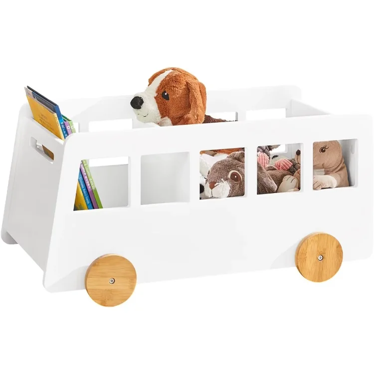 Children Custom Cute Portable Wooden Car Toy Box Chest Storage Toy Box ...