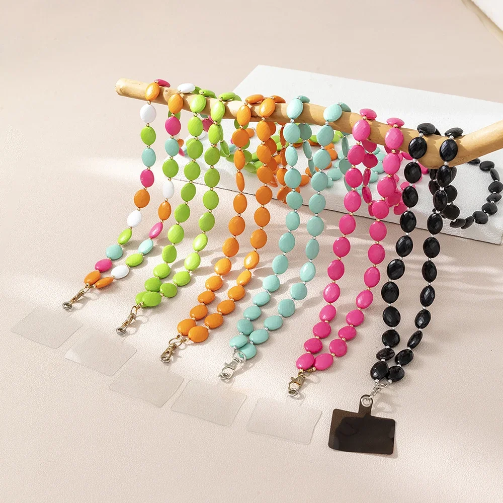 Korean Fashion Beads Chain for Phone Charm Hanging Cell Phone Jewelry ...