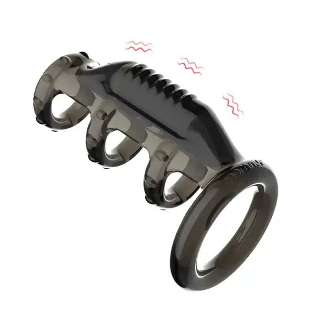 Penis Vibrating Ring Lasting Enlarge Cock Stimulate Massage Clitoris ...