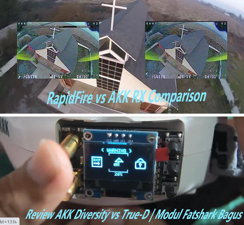 Akk Diversity Rx Receiver Oled Display Built-in Low Power Buzzer With ...