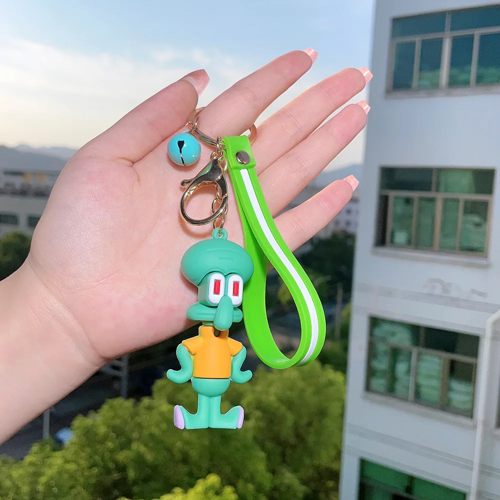 Spongebob Patrick Star Cartoon Kawaii 3D PVC Keychains