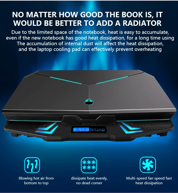 Great Roc Adjustable Air Rgb Laptop Cooling Stand Foldable Notebook ...