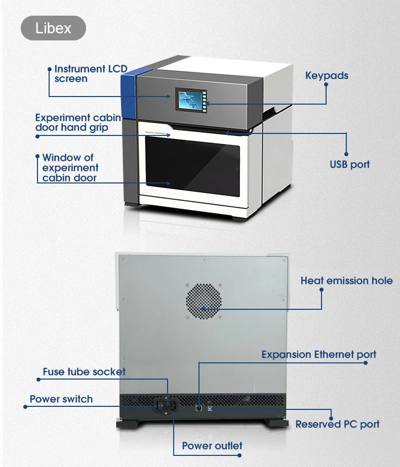Drawell Libex Genexpert PCR Machine - Efficient DNA/RNA Extraction