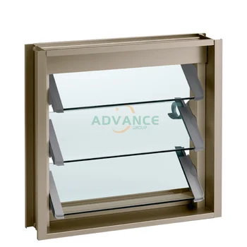 Modern Glass Window Louvers Aluminium Frame Fixed Louver Glass Shutter ...