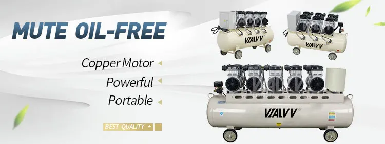 3kw Air-compressors 8bar 200l Tank Silent Oil-free Air Compressor 200 ...