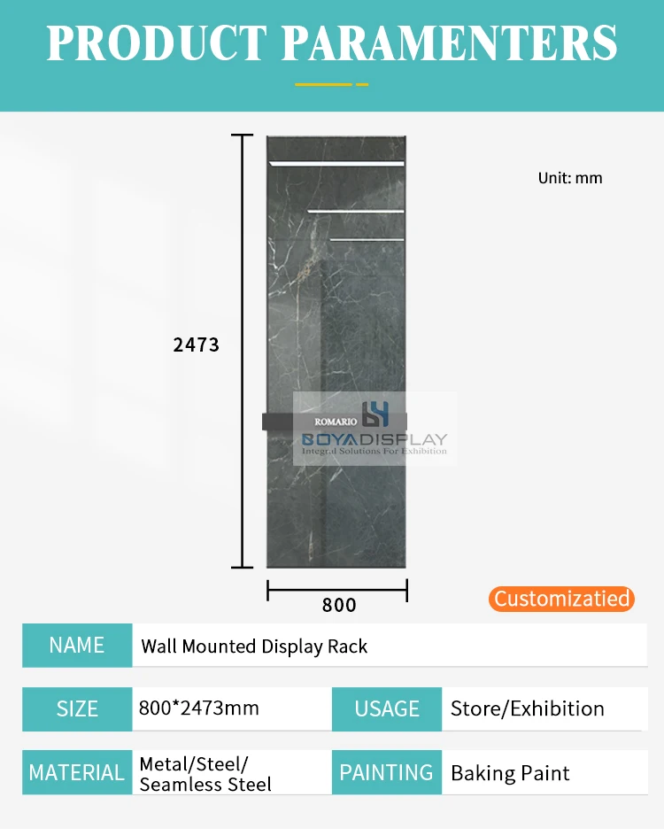 Customized Wall Mounted Ceramic Tile Displays for Showroom